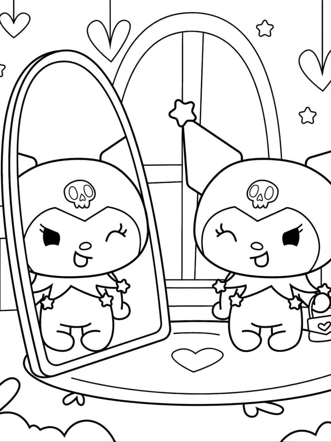 Sii creativo con 30+ pagine da colorare di Kuromi 🎨💀 ...