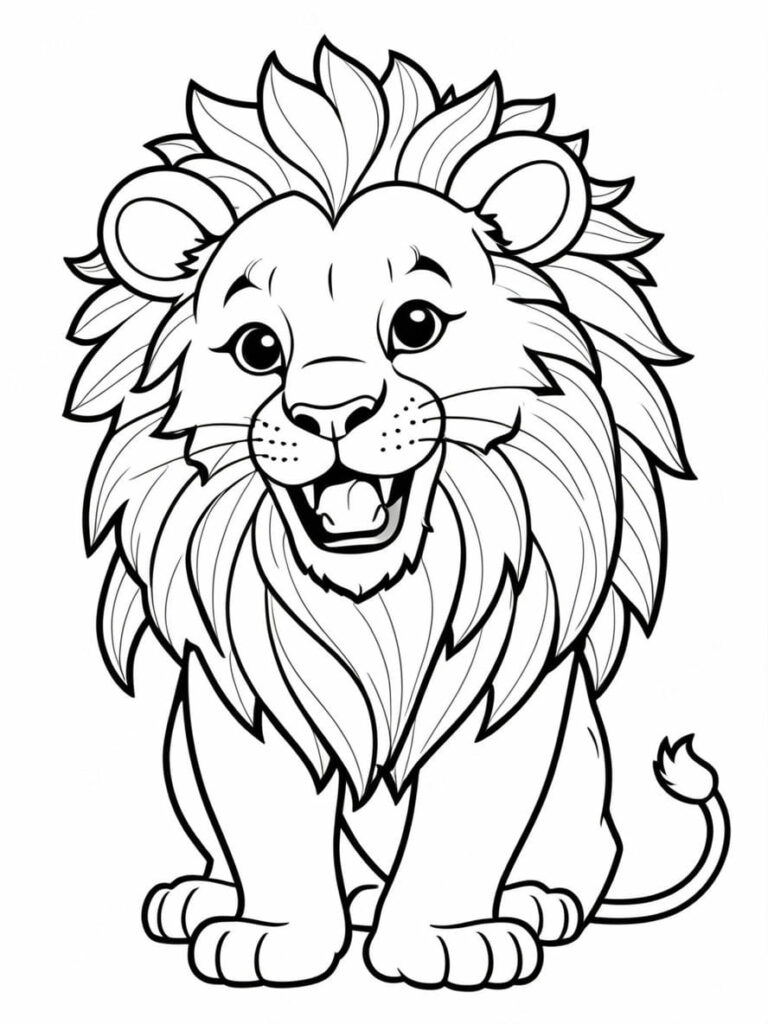 Best Lion Coloring Pages Printable For Kids - Coloringpagesforkids.net