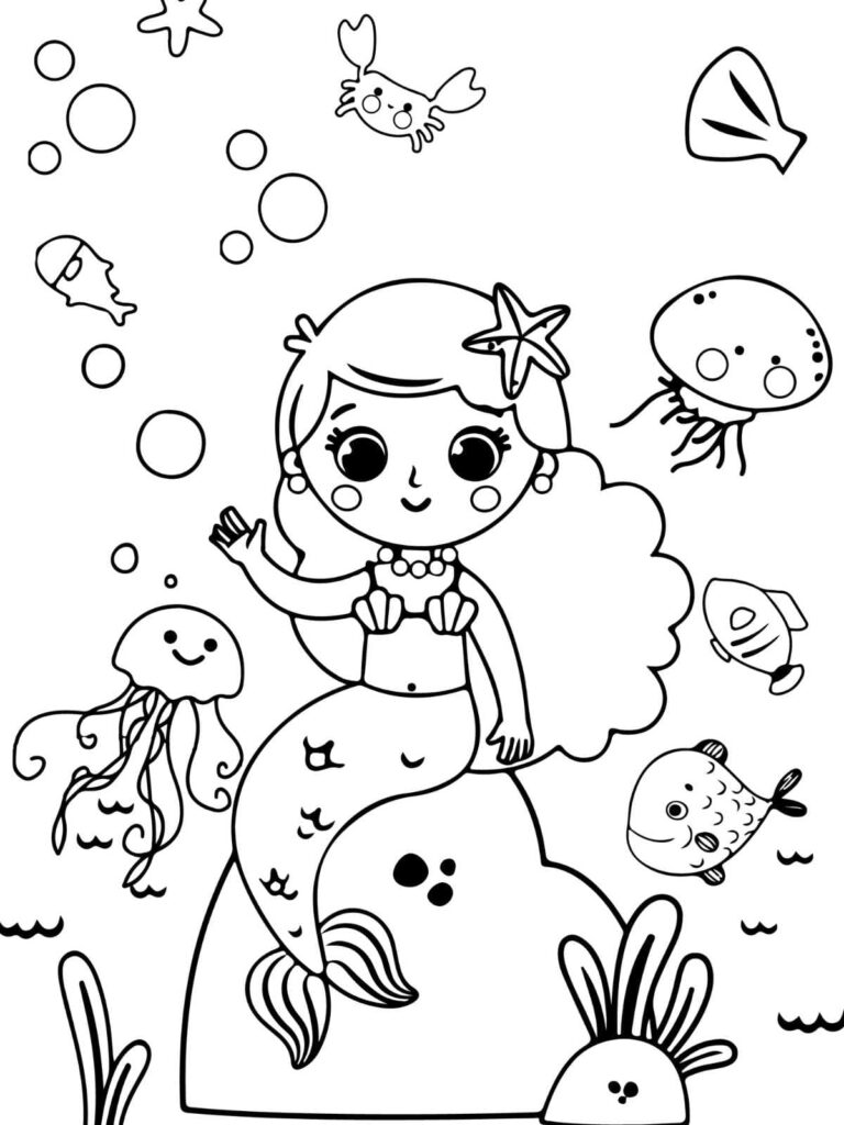 Selami Koleksi Halaman Mewarnai Putri Duyung Kami 🐠🧜‍♀️ ...