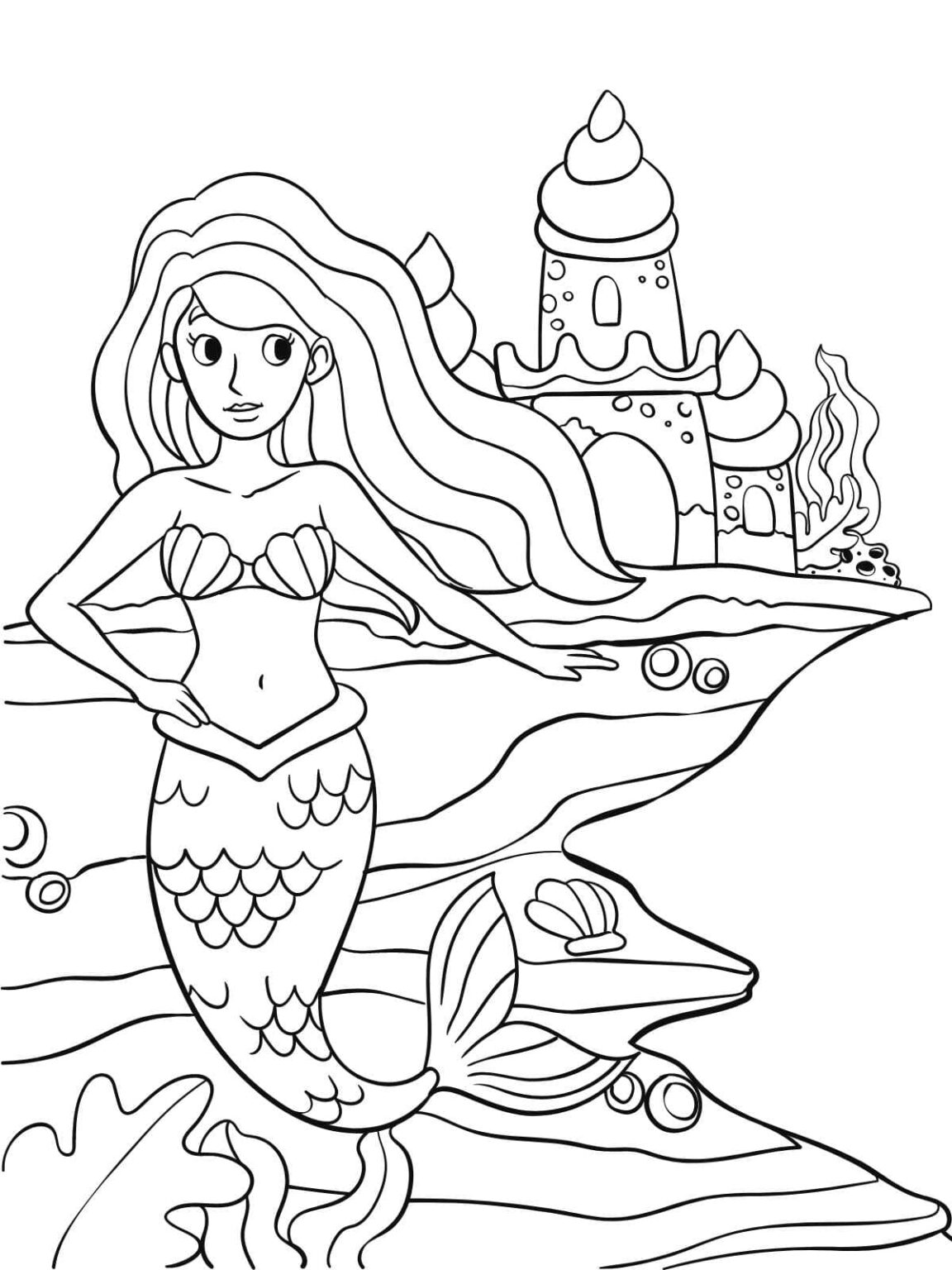 Selami Koleksi Halaman Mewarnai Putri Duyung Kami 🐠🧜‍♀️ ...