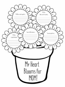 Descubre 40 páginas para colorear gratis del día de la madre 🎨💐 ...