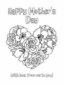 Descubre 40 páginas para colorear gratis del día de la madre 🎨💐 ...