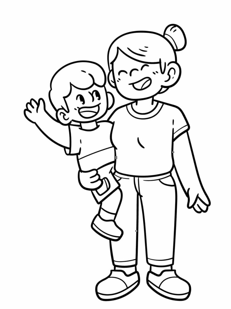 Temukan 40 halaman mewarnai hari ibu gratis 🎨💐 - Coloringpagesforkids.net