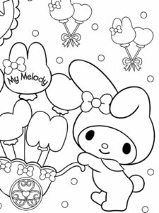 My Melody Coloring Pages: Cute Fun Awaits 🎨🐰 - Coloringpagesforkids.net