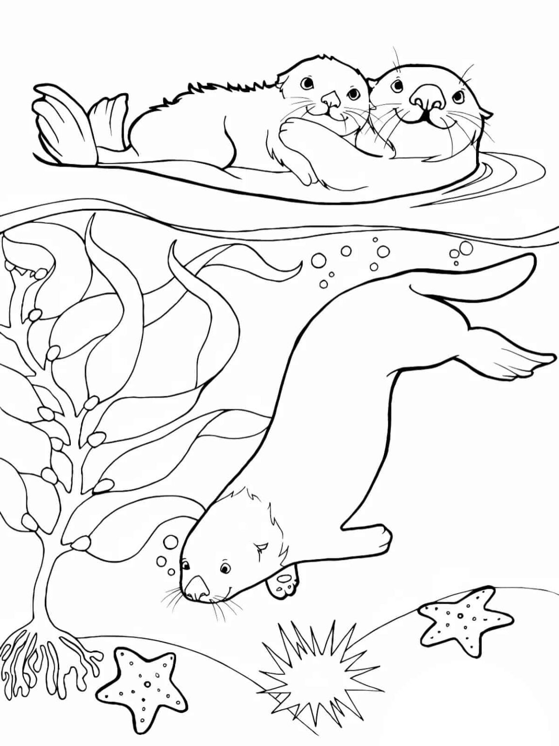 Top 25+ Otter Coloring Pages for Young Artists 🦦🎨 ...