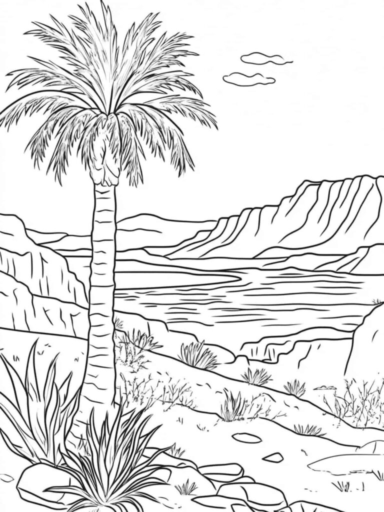 Palm Tree Coloring Pages: Tropical Paradise with Your Colors 🎨🌴 ...