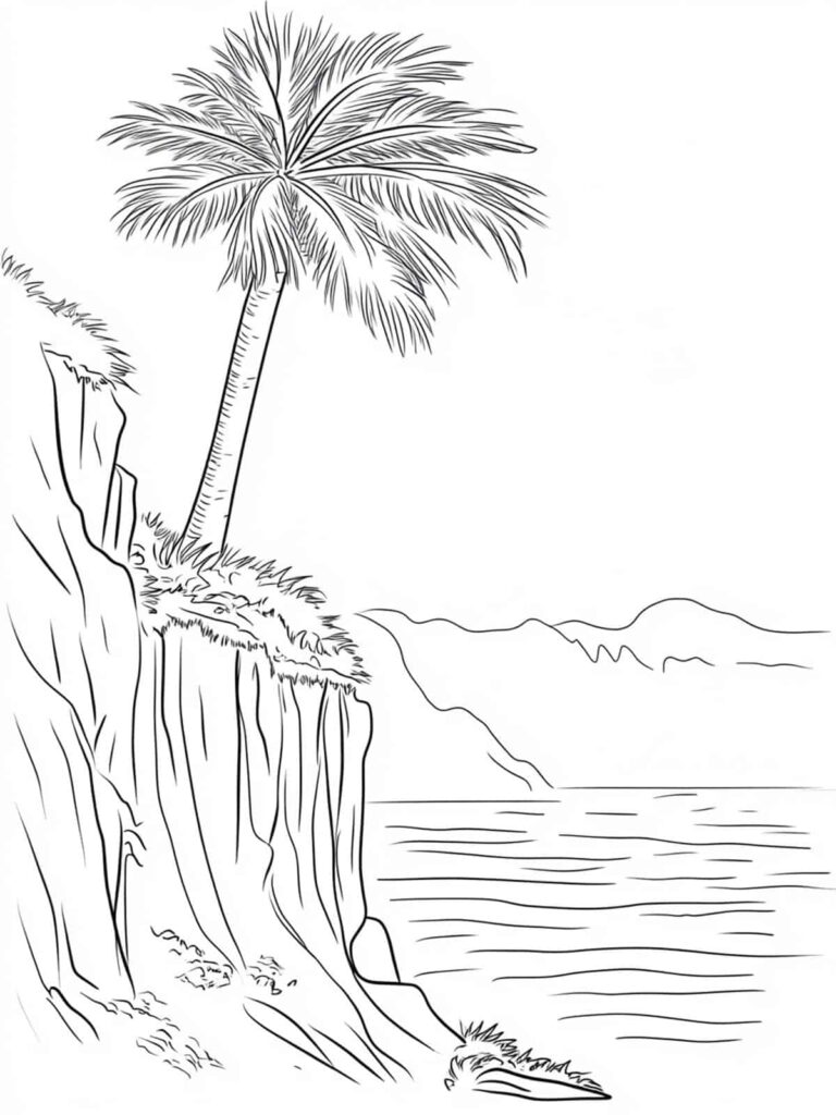 Palm Tree Coloring Pages: Tropical Paradise with Your Colors 🎨🌴 ...