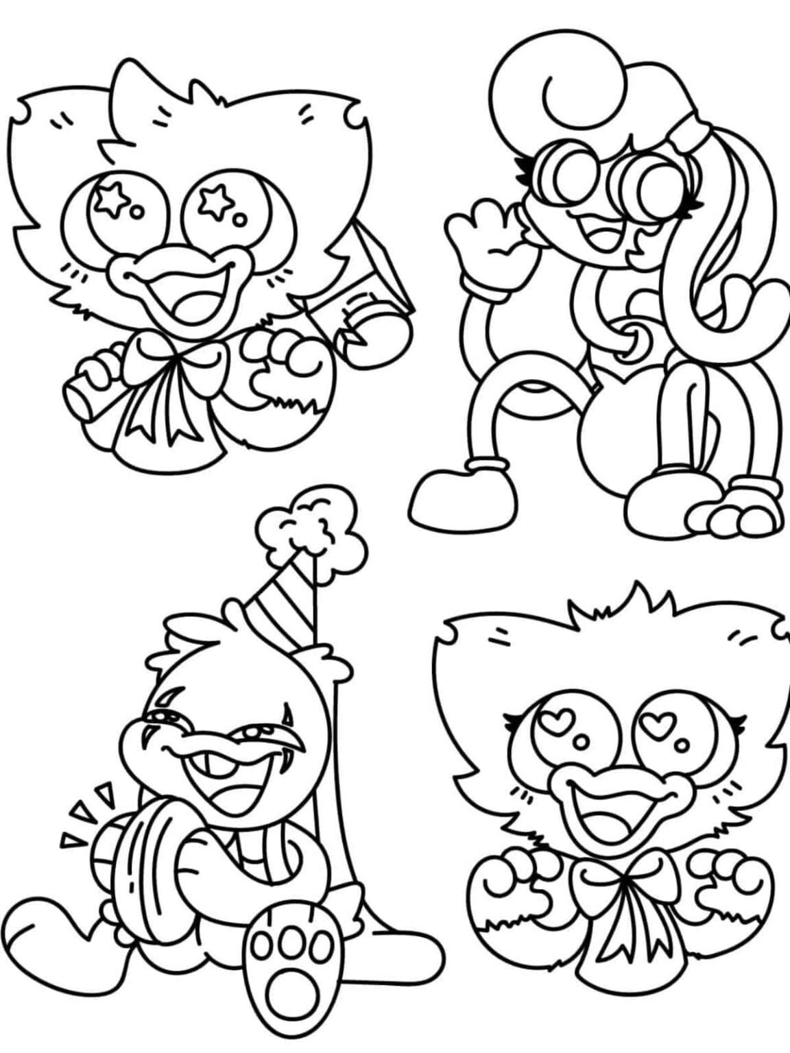 Omalovánky Poppy Playtime: Color the Cuddles 🧸🎨 - Coloringpagesforkids.net