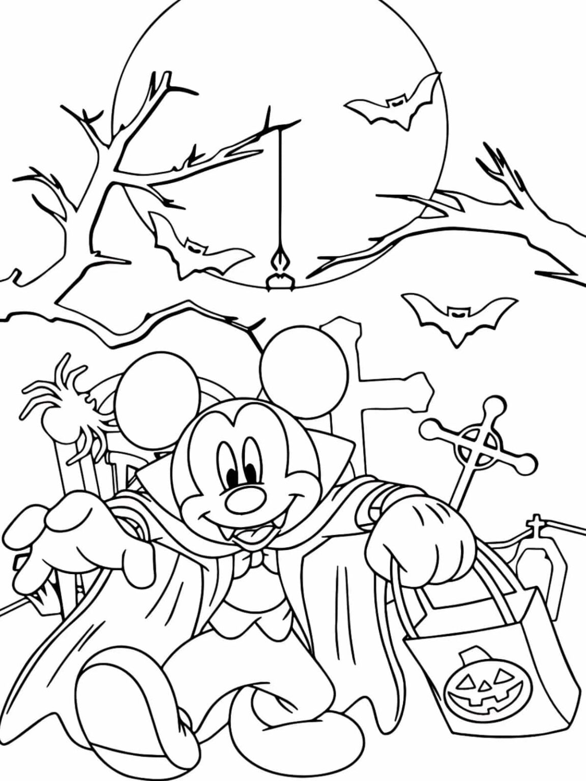 Collection of 30+ disney halloween coloring pages printable ...
