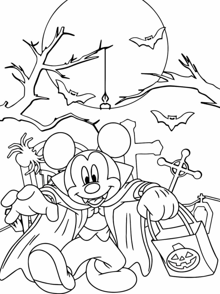 Collection of 30+ disney halloween coloring pages printable ...
