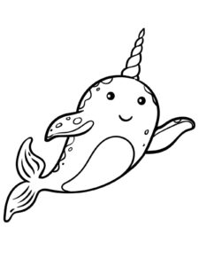 Best 30+ Cute Narwhal Coloring Pages For Kids 🐳🦄 - Coloringpagesforkids.net