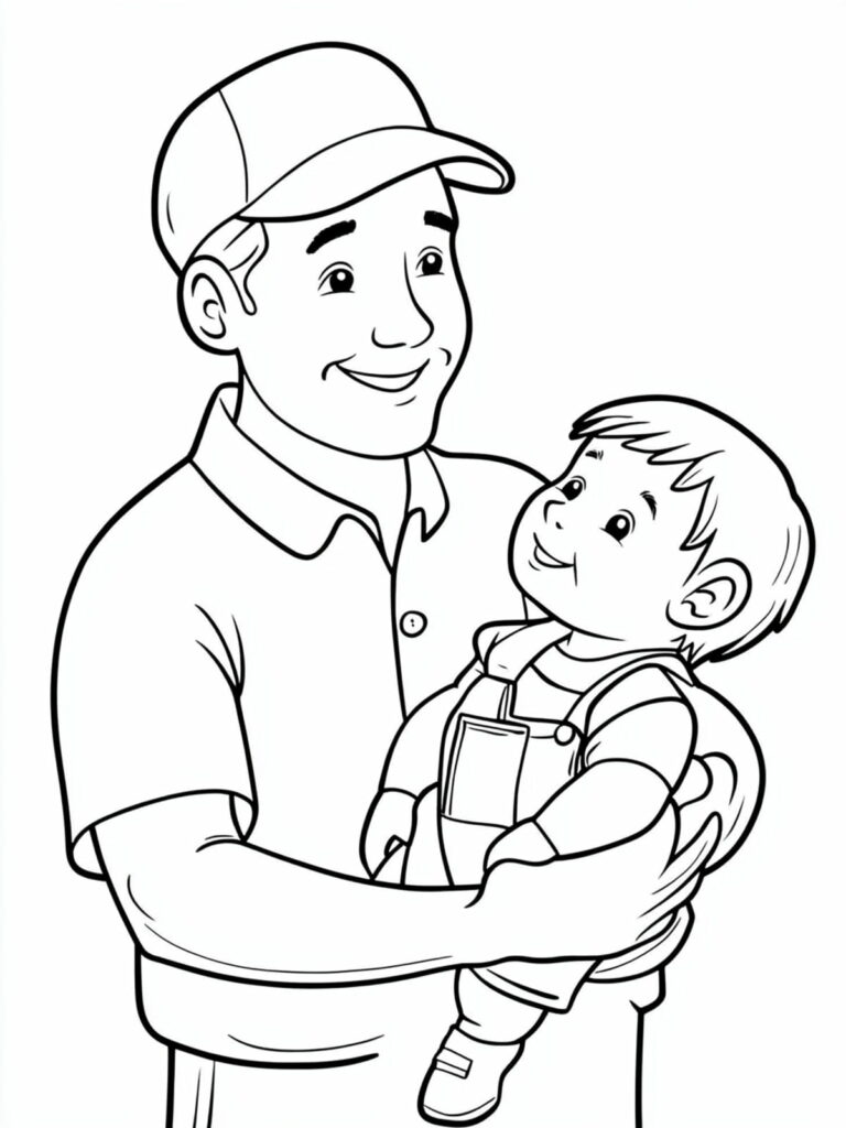 40+ pages à colorier pour la fête des pères : montrez un peu d'amour à ...