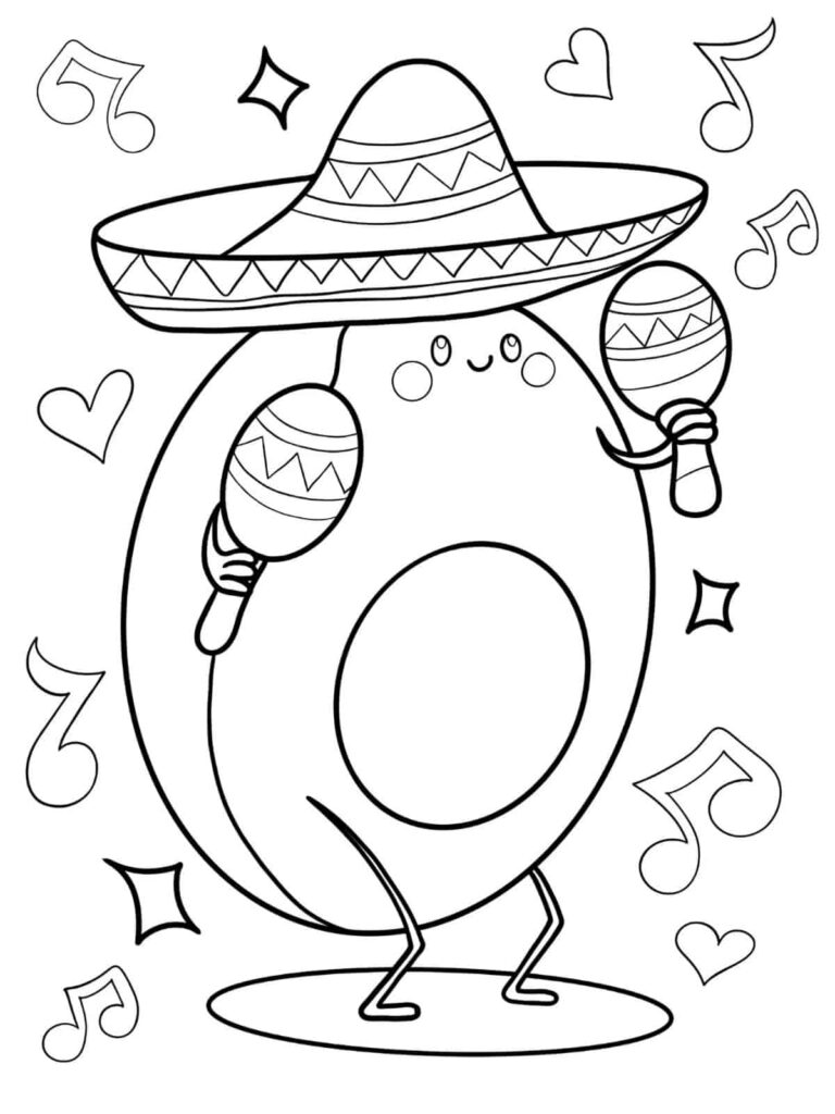 25+ Cute Avocado Coloring Pages For Kids 🎨🥑 - Coloringpagesforkids.net