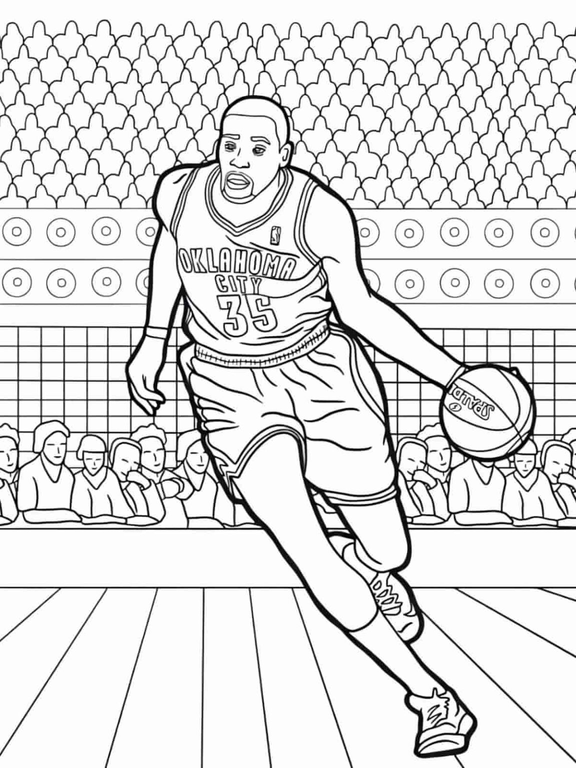 Más de 25 páginas para colorear de baloncesto de la NBA en PDF gratis 🎨🏀 - Coloringpagesforkids.net