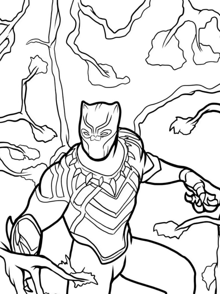 Black Panther Coloring Pages With World of Wakanda 🎨🐾 ...