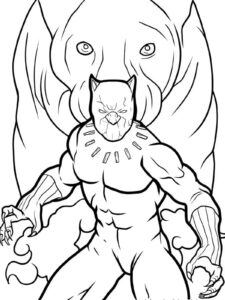 Pagine da colorare di Black Panther con il mondo di Wakanda 🎨🐾 ...