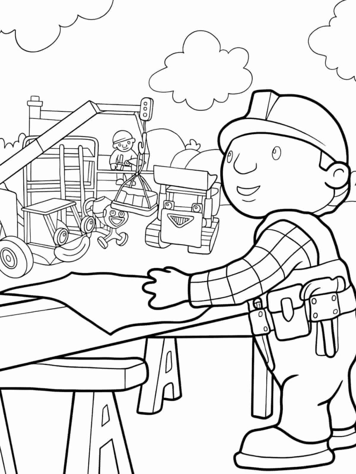 Más de 20 páginas para colorear de Bob el constructor en PDF gratis 🎨🚧 - Coloringpagesforkids.net