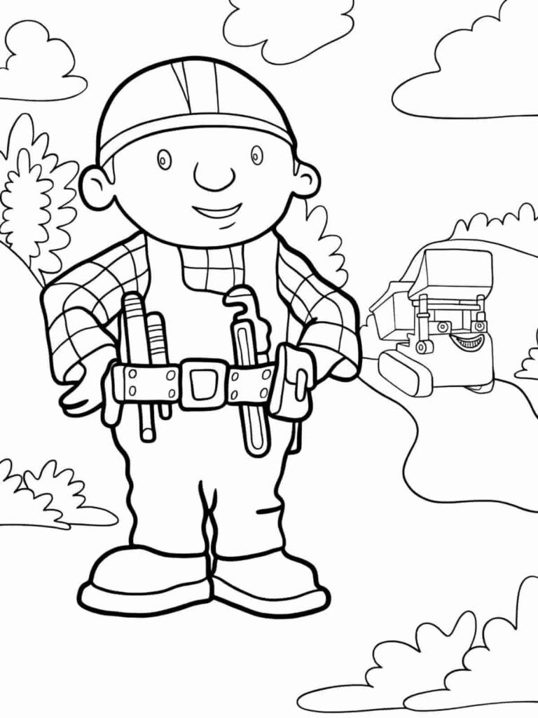 Más de 20 páginas para colorear de Bob el constructor en PDF gratis 🎨🚧 - Coloringpagesforkids.net
