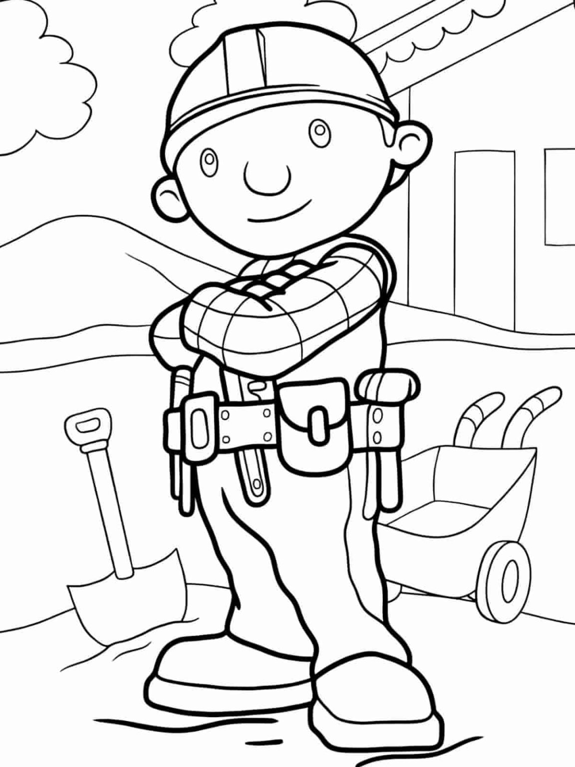 Más de 20 páginas para colorear de Bob el constructor en PDF gratis 🎨🚧 - Coloringpagesforkids.net