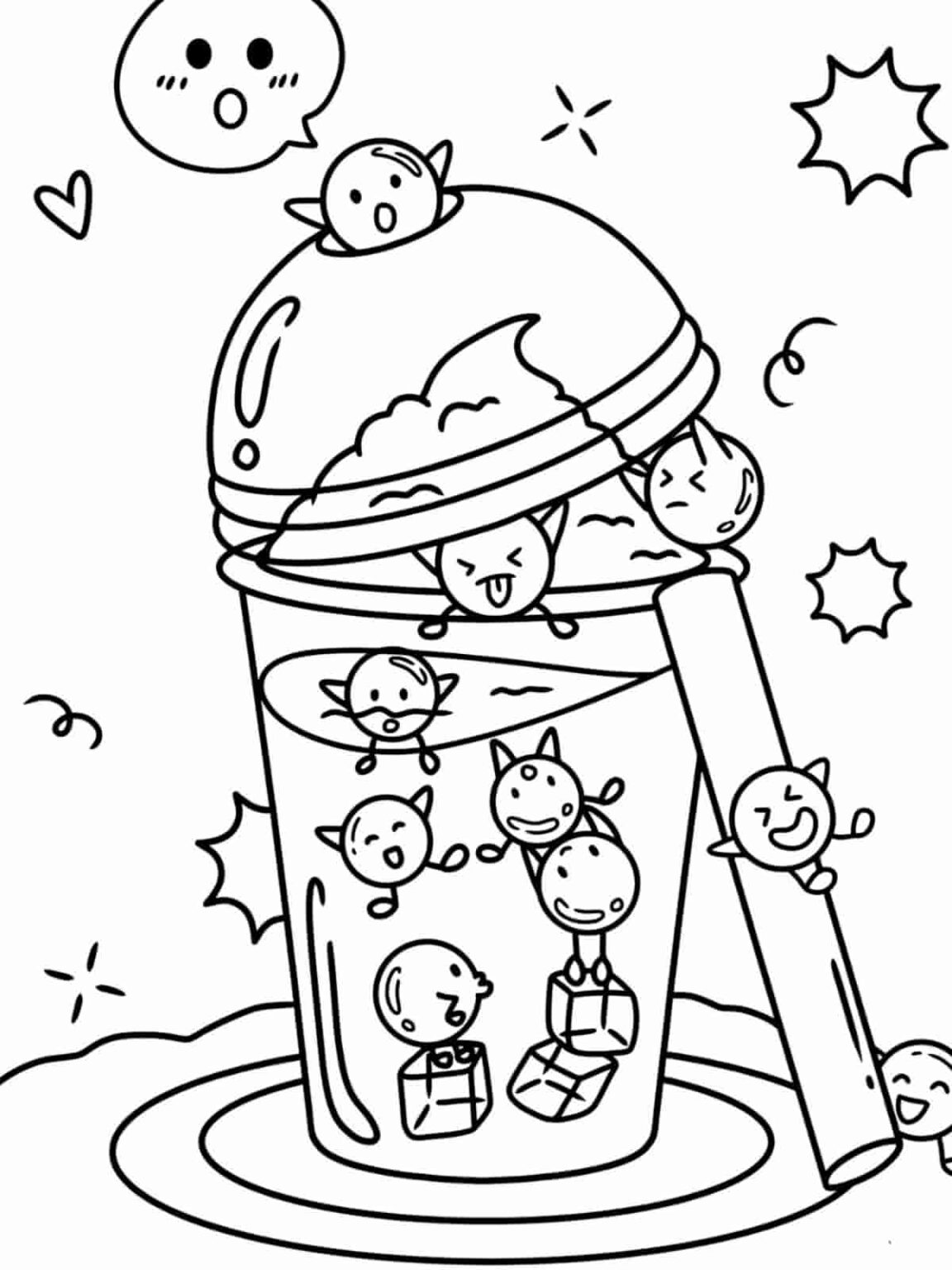 30+ Free PDF Boba Tea Coloring Pages 🎨🍹 - Coloringpagesforkids.net