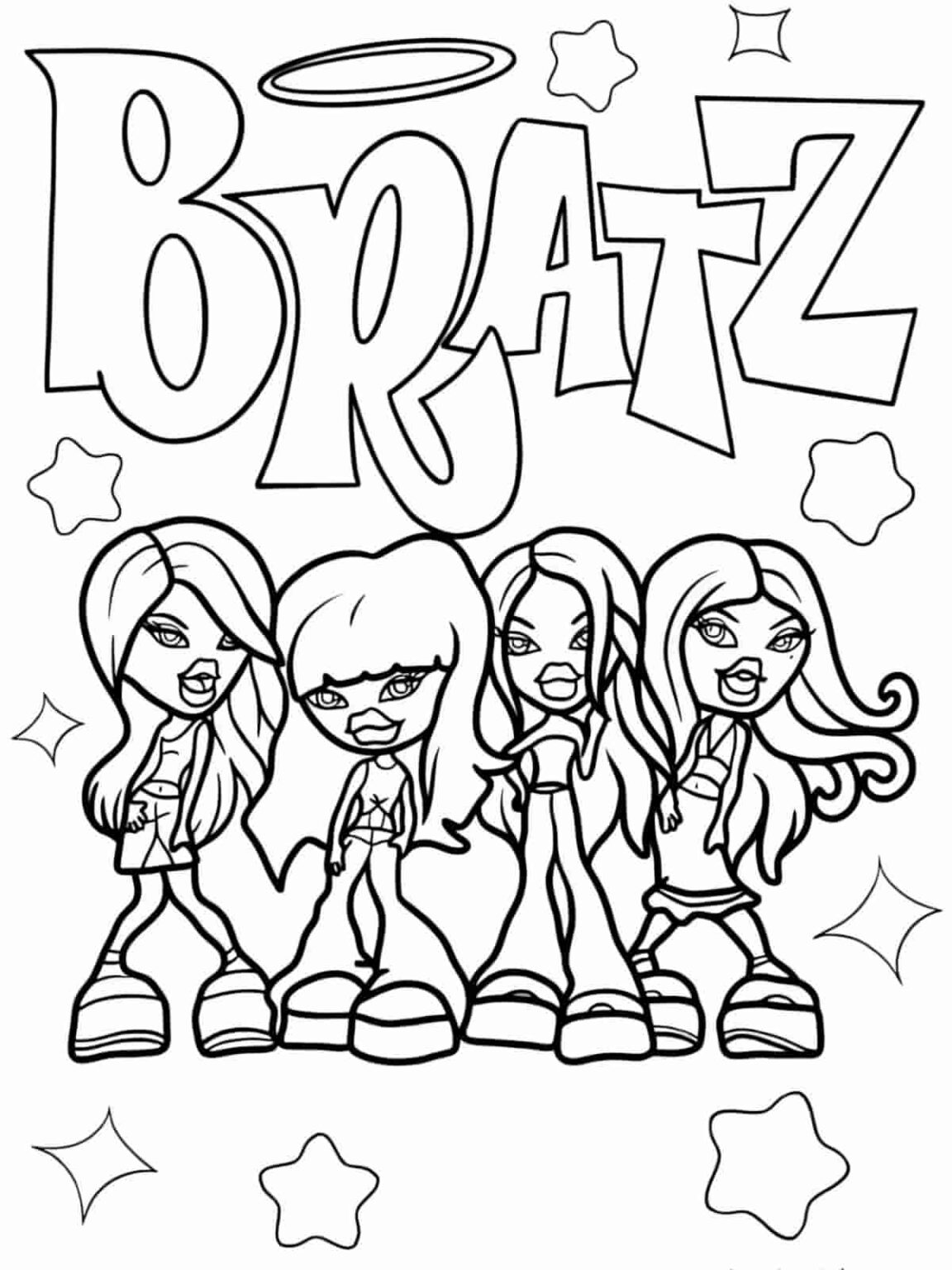 28+ páginas para colorear de Bratz gratis en PDF 🎨💋 - Coloringpagesforkids.net