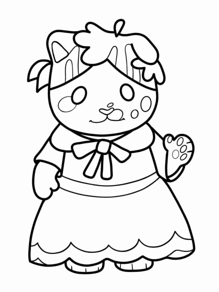 Cute Free PDF Calico Critters Coloring Pages 🎨🐾 - Coloringpagesforkids.net