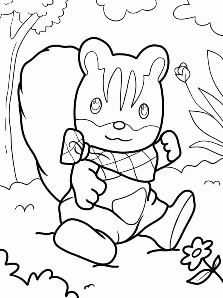 Cute Free PDF Calico Critters Coloring Pages 🎨🐾 - Coloringpagesforkids.net