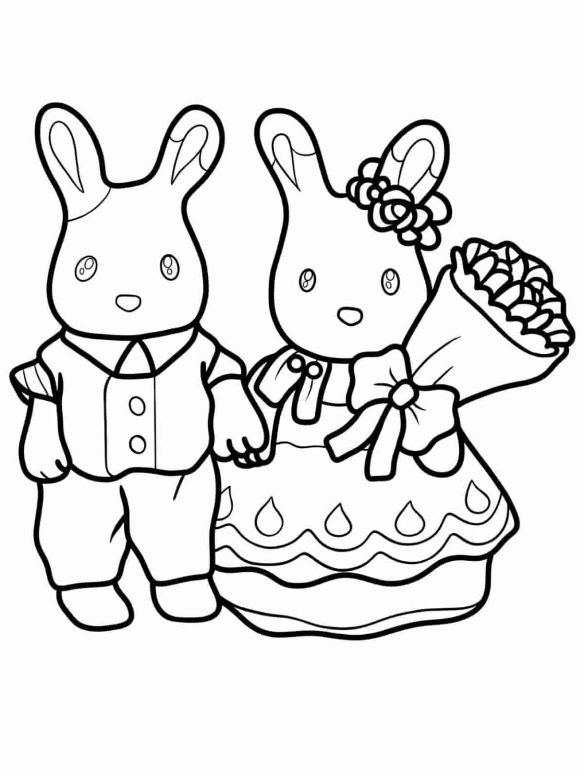 Cute Free PDF Calico Critters Coloring Pages 🎨🐾 - Coloringpagesforkids.net
