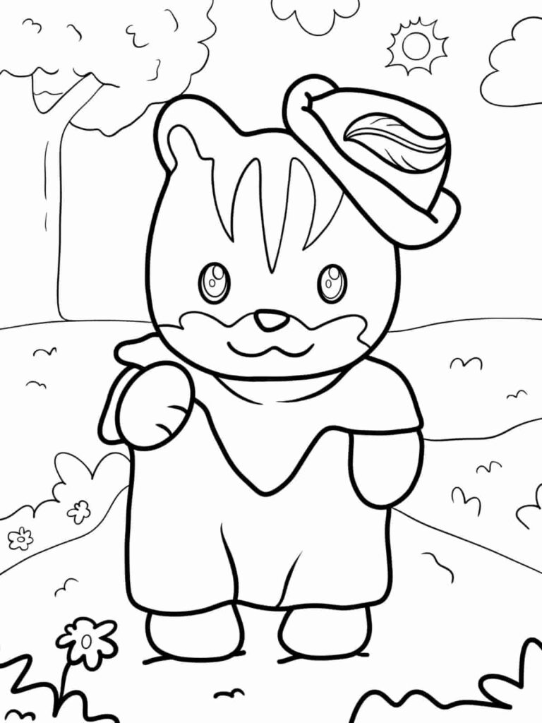 Cute Free PDF Calico Critters Coloring Pages 🎨🐾 - Coloringpagesforkids.net