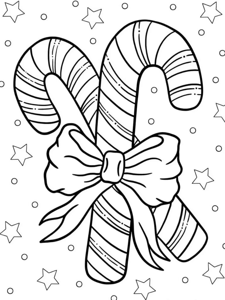 Candy Cane Coloring Pages: Sweeten Your Holiday 🎨🍭 ...