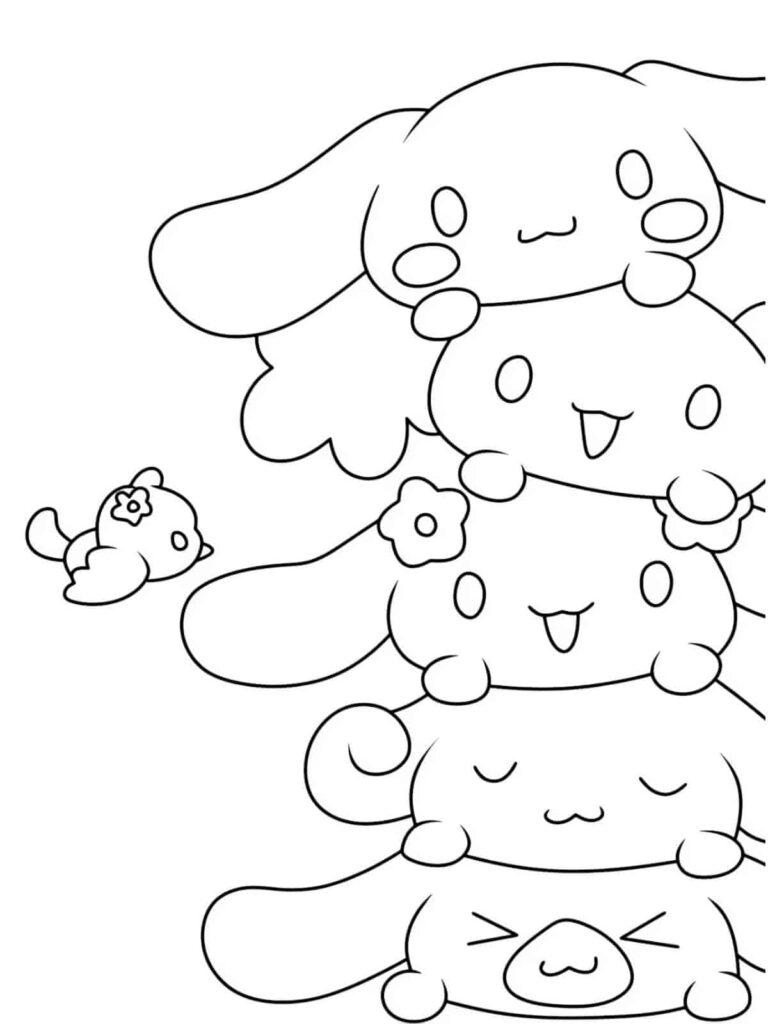 Mais de 30 páginas para colorir Cinnamoroll grátis para crianças 🎨☁️ ...