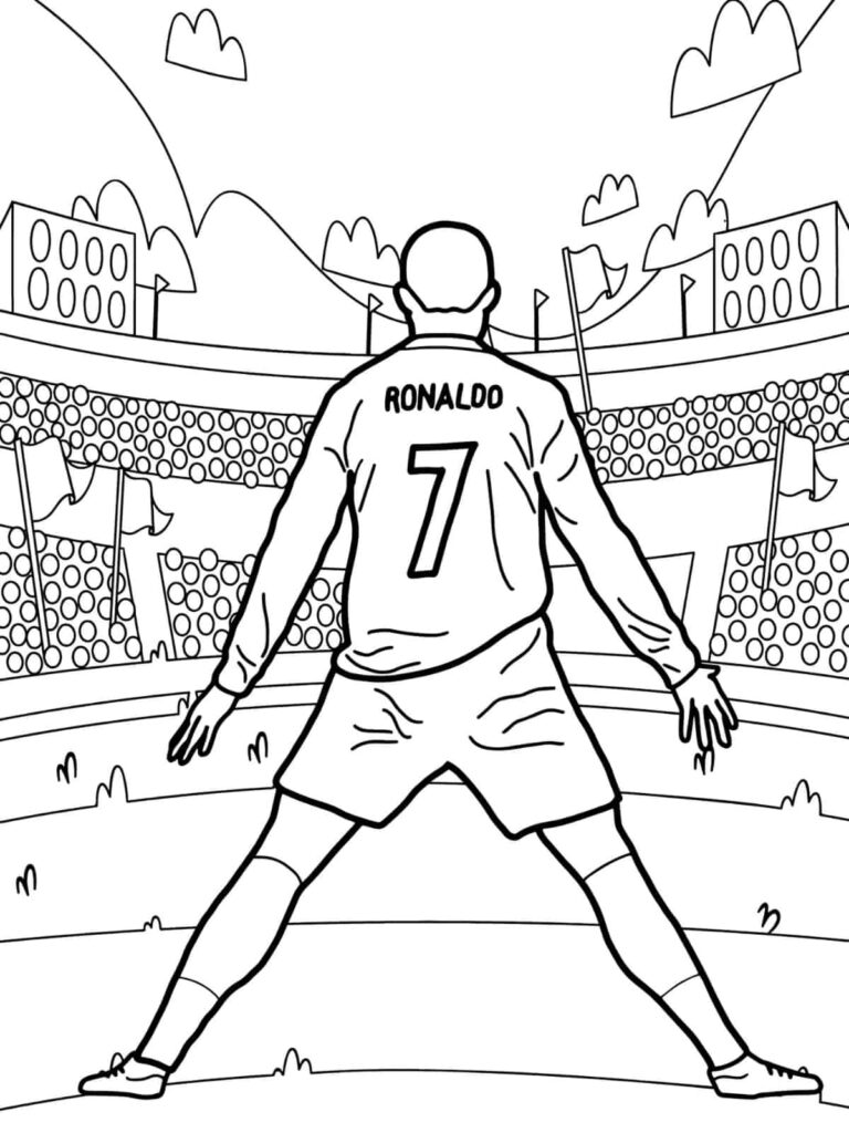 Free Printable Ronaldo Coloring Pages ⚽️⭐️ - Coloringpagesforkids.net