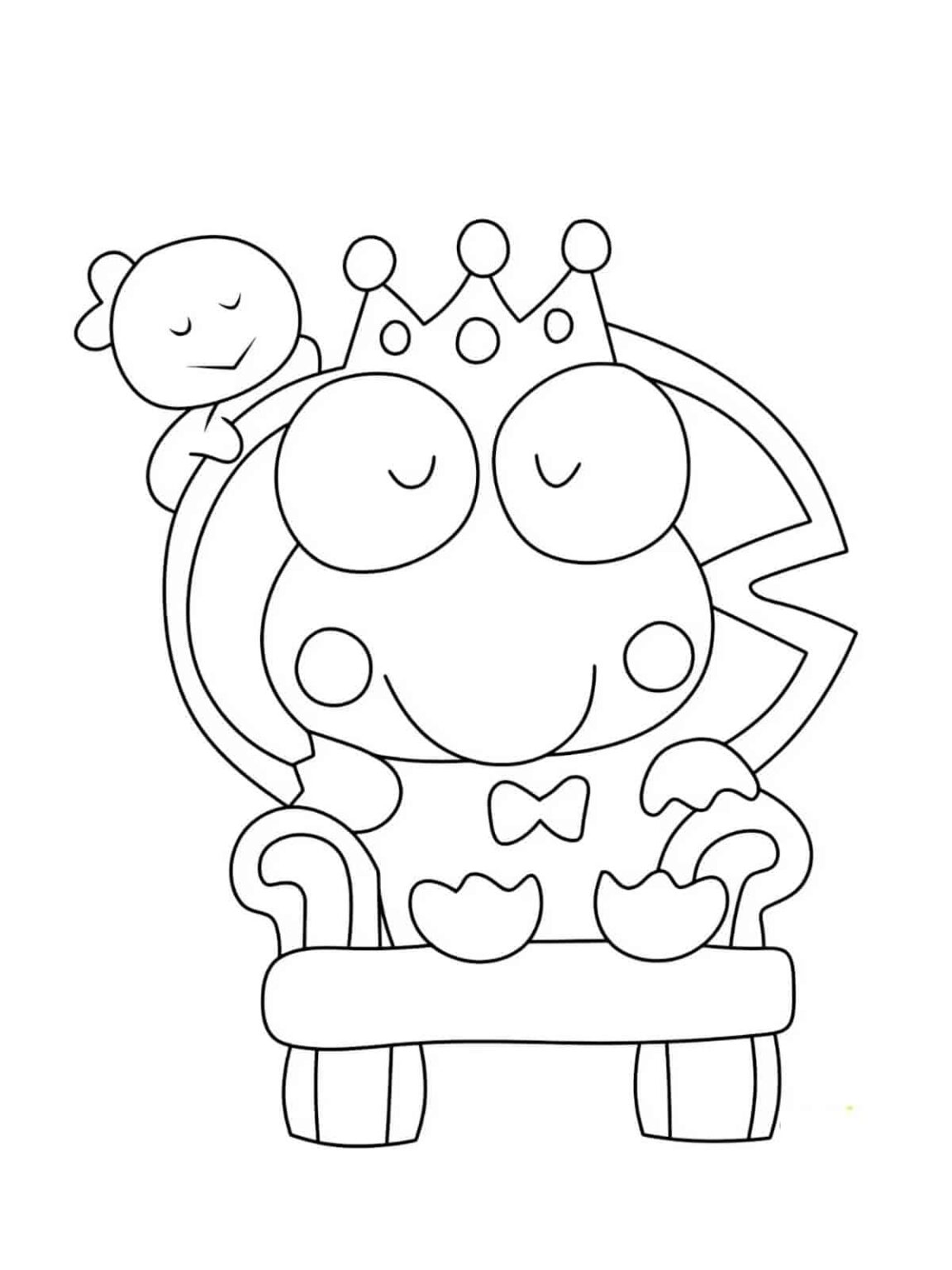 Keroppi Coloring Pages: Fun with Sanrio’s Friendly Frog 🎨🐸 ...
