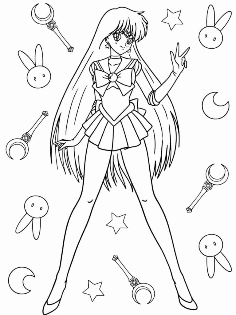 Free PDF Sailor Moon Coloring Pages 🎨🌙 - Coloringpagesforkids.net