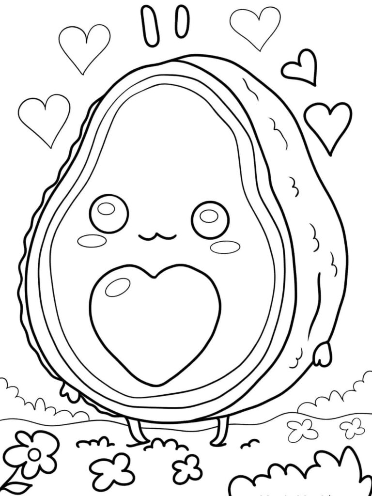 25+ Cute Avocado Coloring Pages For Kids 🎨🥑 - Coloringpagesforkids.net