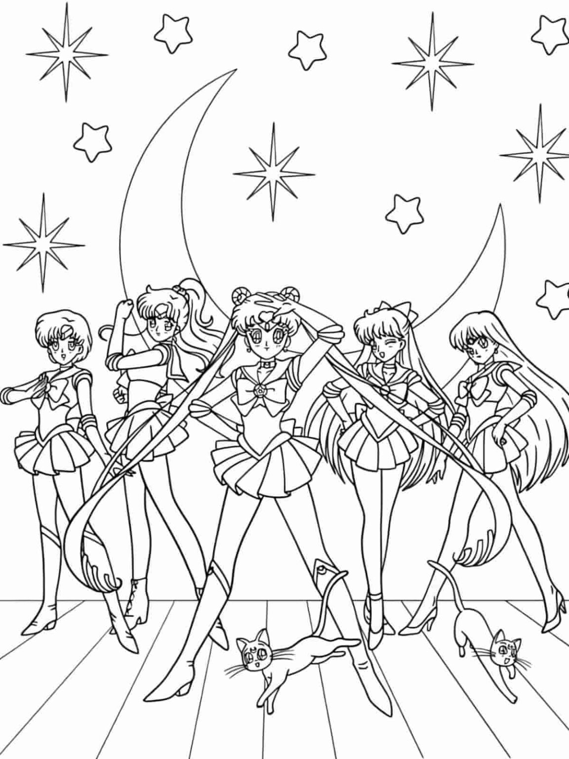 Páginas para colorear de Sailor Moon en PDF gratis 🎨🌙 ...