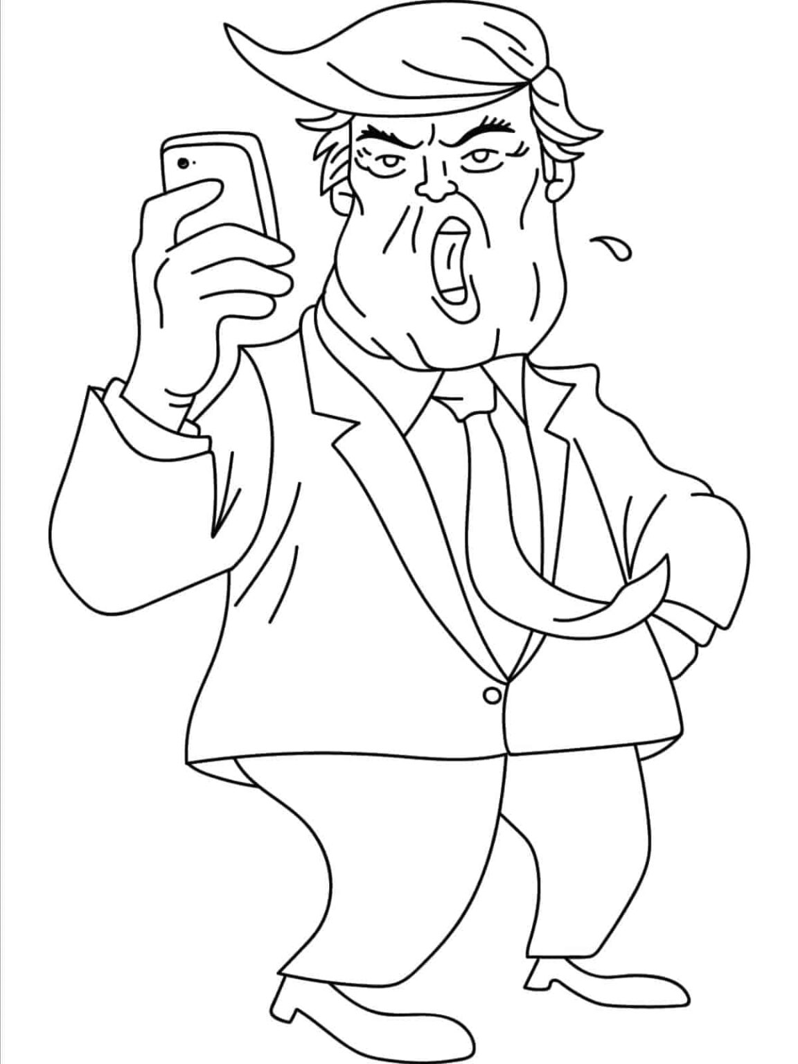 20+ Donald Trump Coloring Pages For Kids - Coloringpagesforkids.net