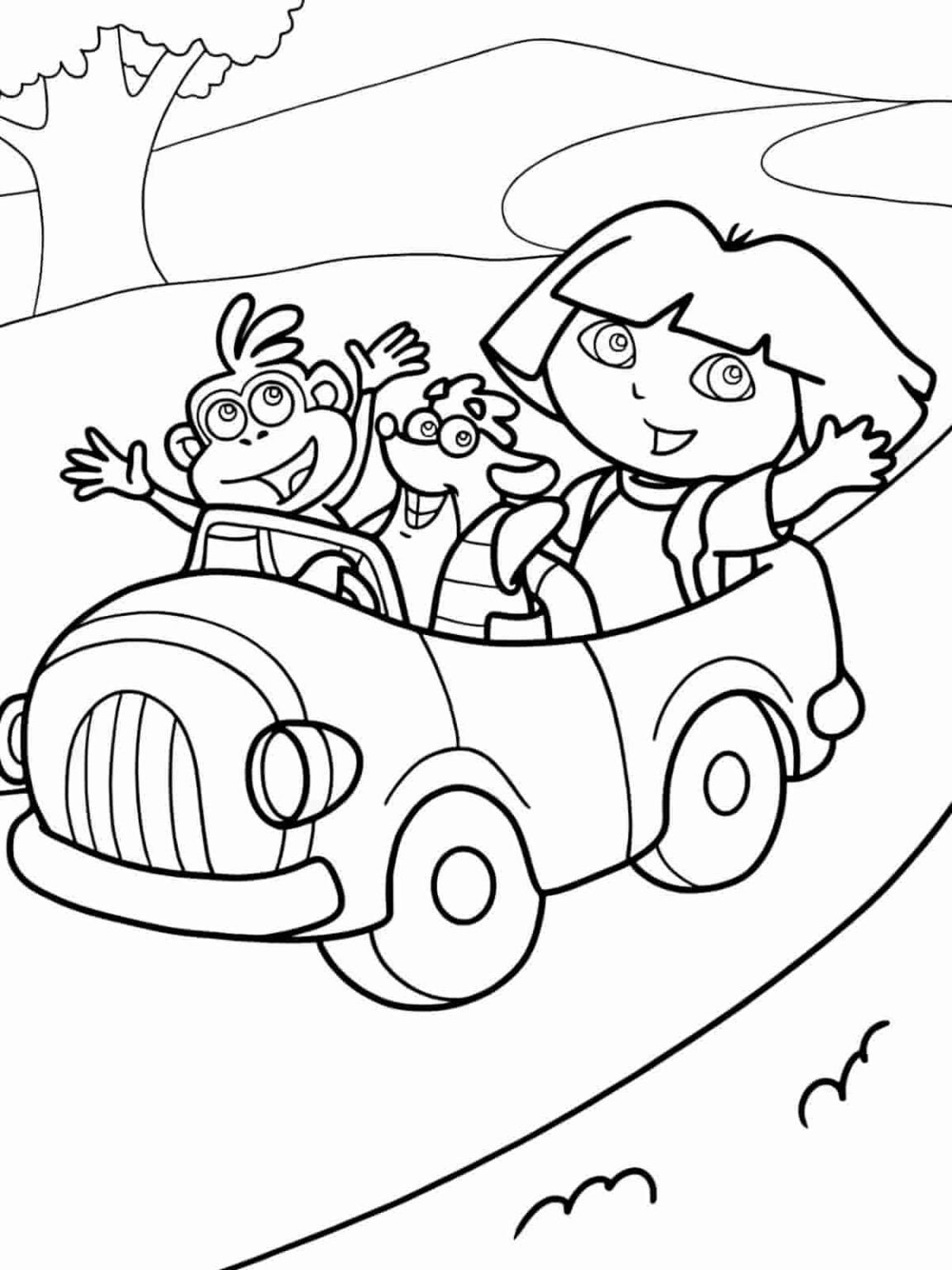 27+ Free PDF Dora the Explorer Coloring Pages 🎨🗺️ ...