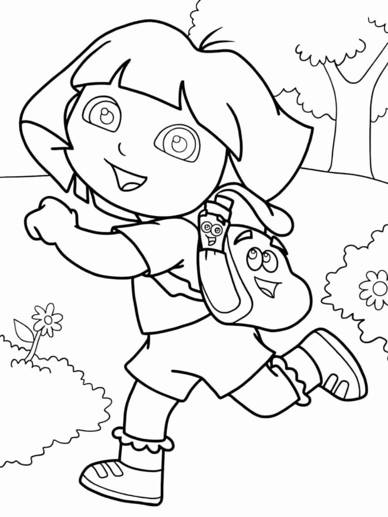 27+ Free PDF Dora the Explorer Coloring Pages 🎨🗺️ ...