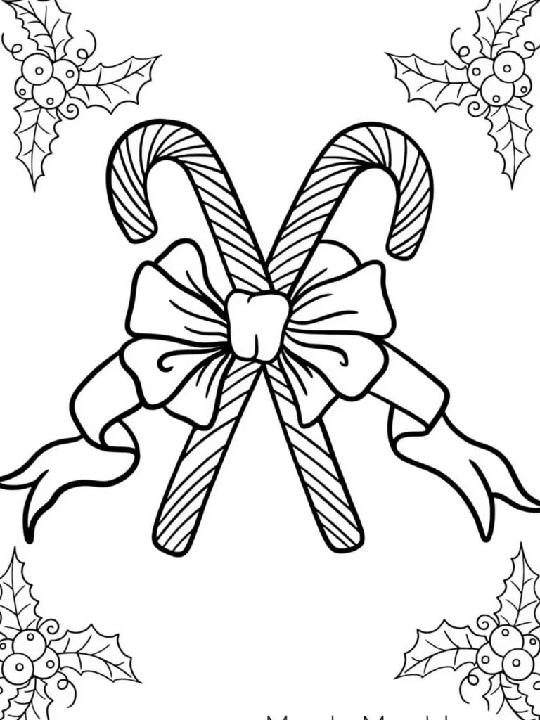 Candy Cane Coloring Pages: Sweeten Your Holiday 🎨🍭 ...