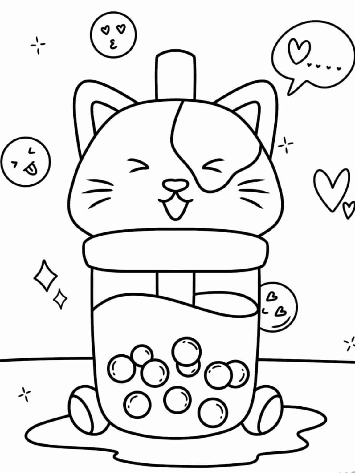 30+ gratis PDF Boba Tea Coloring Pages 🎨🍹 - Coloringpagesforkids.net
