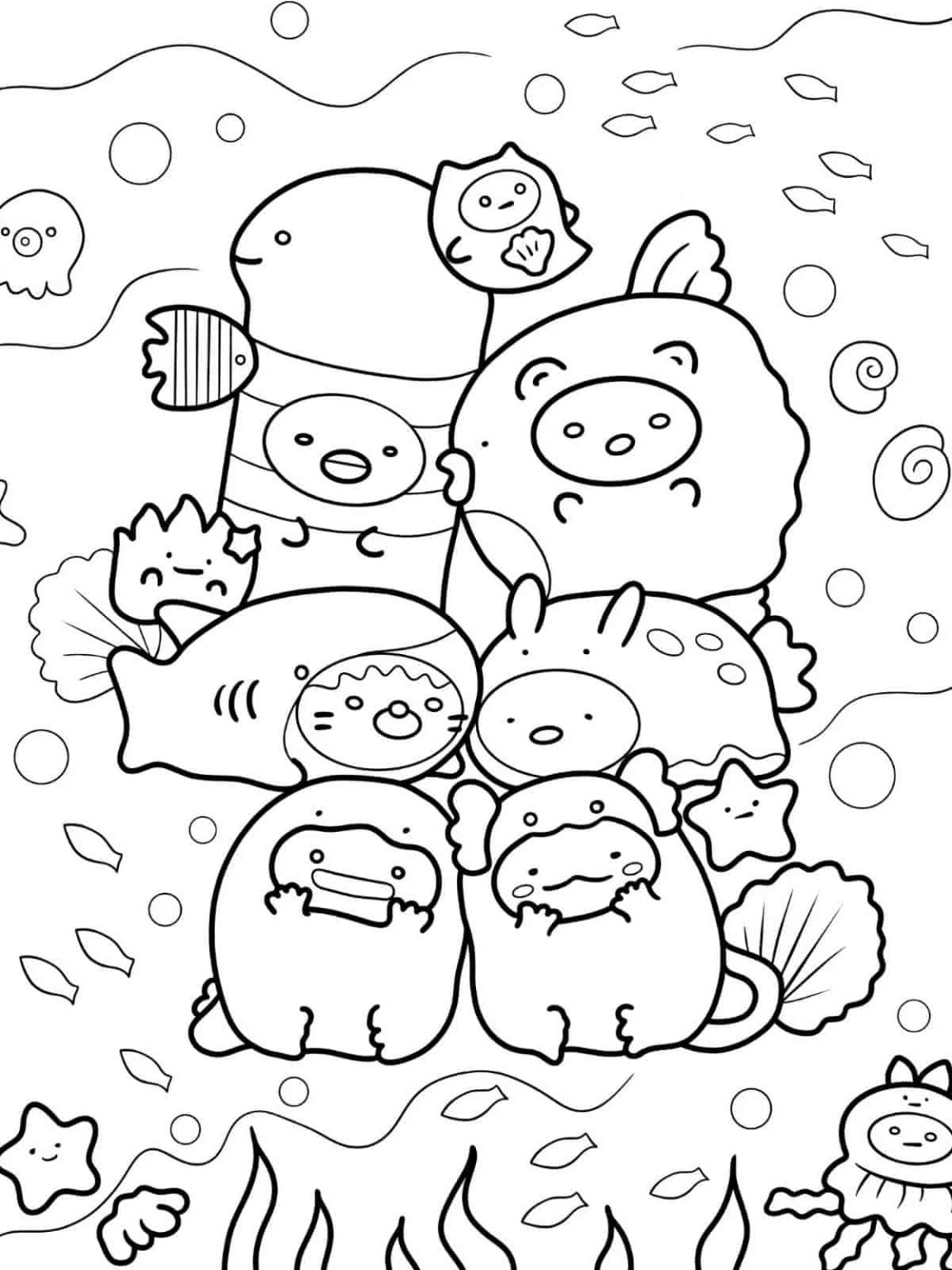 Sumikko Gurashi Coloring Pages With Cute Characters 🎨🌸 ...