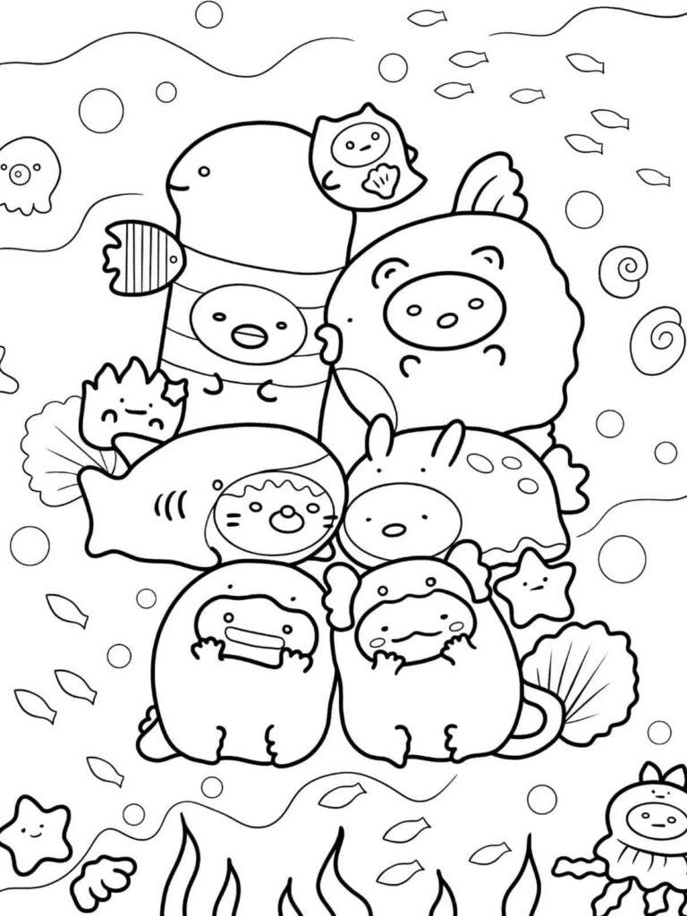 Sumikko Gurashi Coloring Pages With Cute Characters 🎨🌸 ...