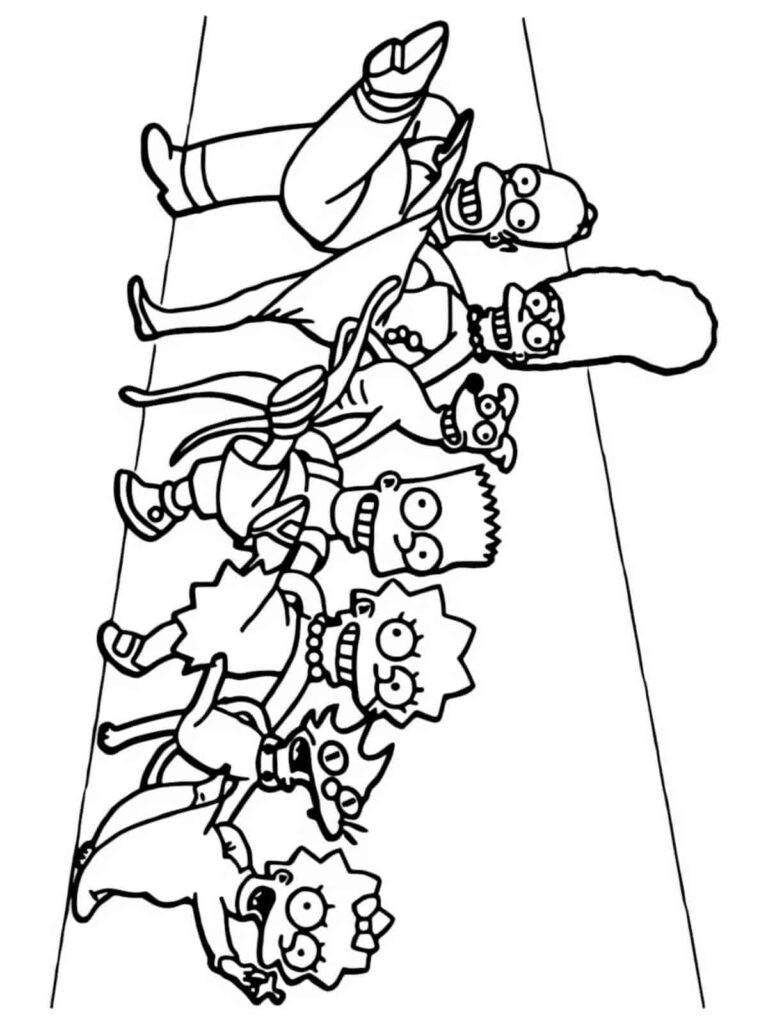 30+ Simpsons Coloring Pages For Kids 🎨🍩 - Coloringpagesforkids.net