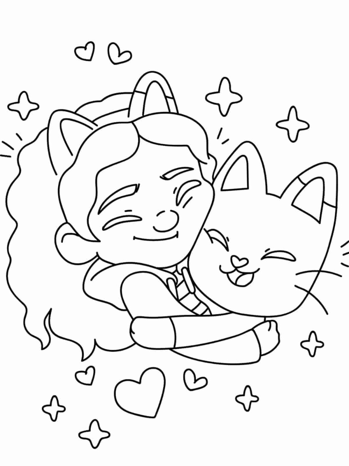 Páginas para colorir da casa de bonecas da Gabby para crianças 🎨🏠 ...