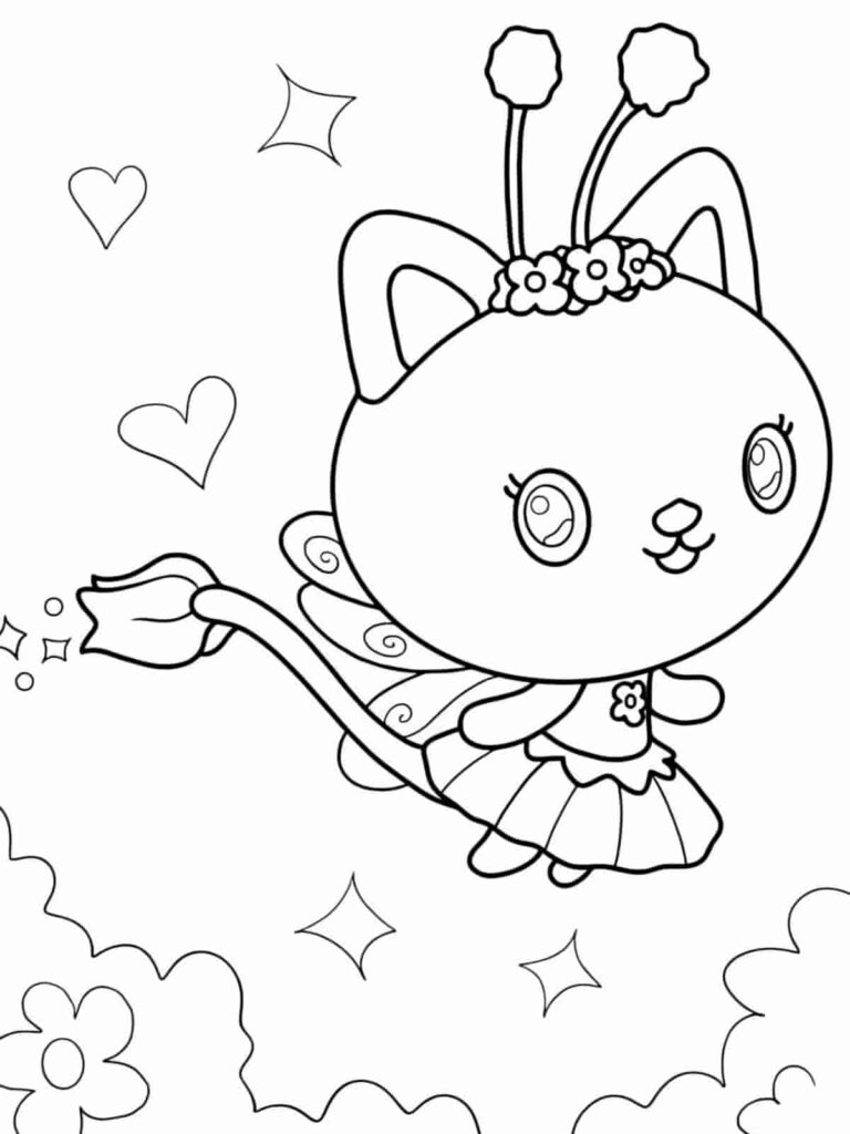 Disegni da colorare della casa delle bambole di Gabby per bambini 🎨🏠 ...