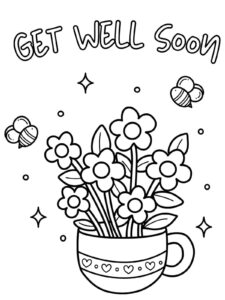 Brighten Day with Get Well Soon Coloring Pages 🎨💐 ...