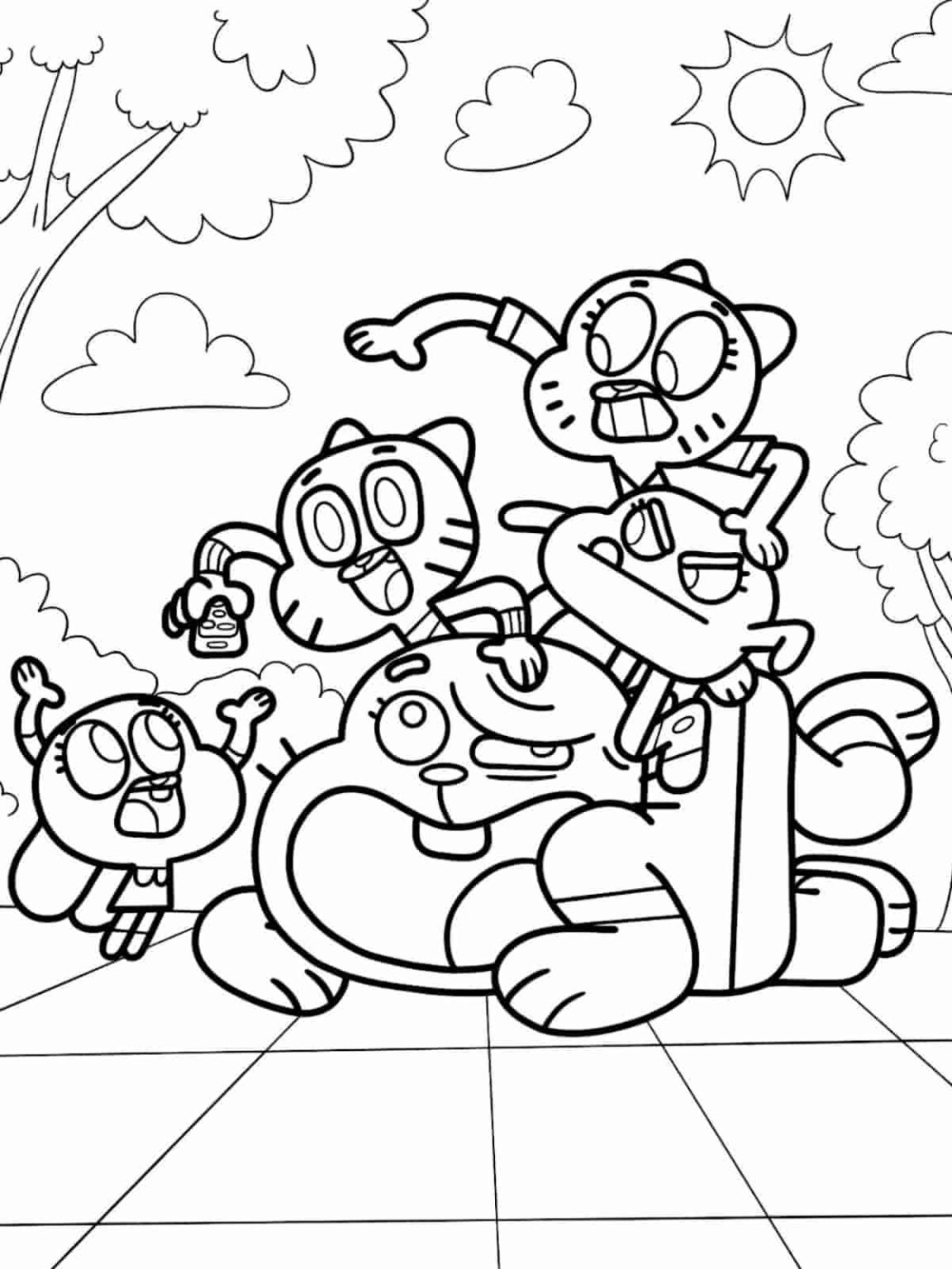 The Amazing World of Gumball Coloring Pages 🎨🌟 - Coloringpagesforkids.net