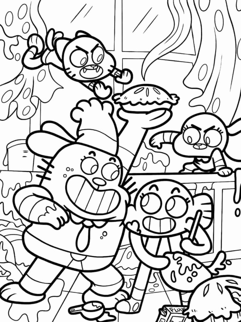 The Amazing World of Gumball Coloring Pages 🎨🌟 - Coloringpagesforkids.net