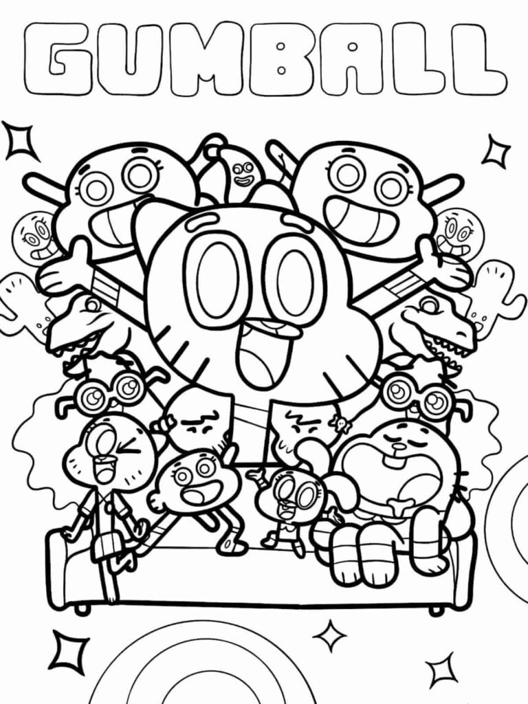 The Amazing World of Gumball Coloring Pages 🎨🌟 - Coloringpagesforkids.net